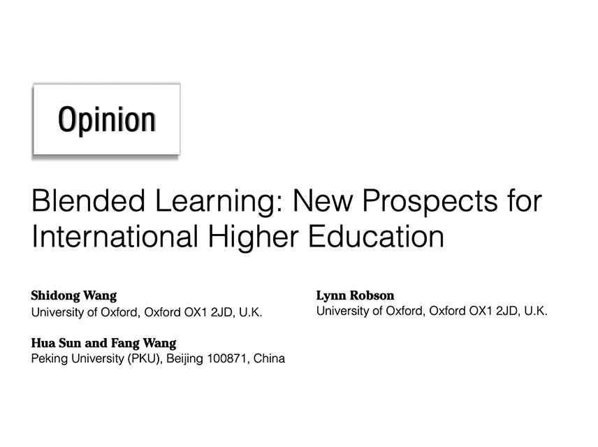 Blended Learning: New Prospects for International Higher Education | OPGDI